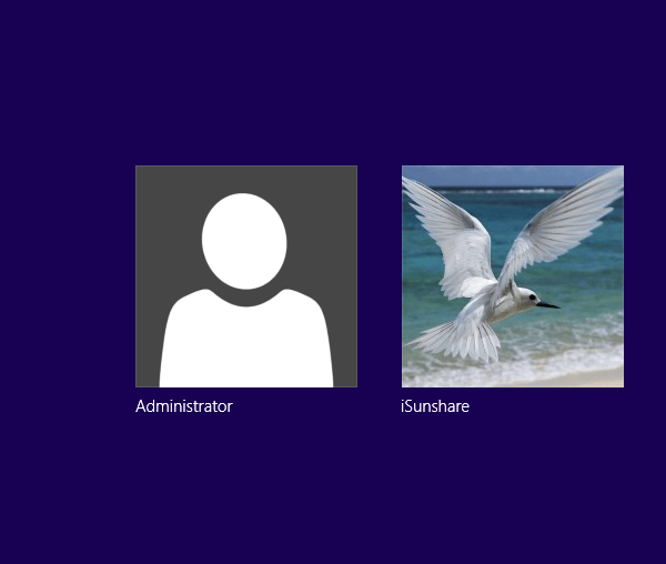 Windows 8 Login Screen